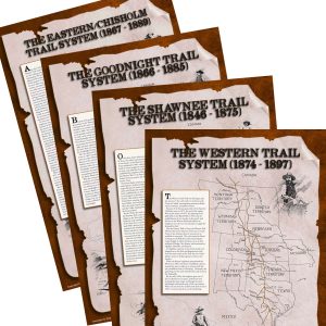 Western Cattle Trail Systems Map Set